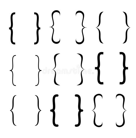 Bracket Set Collection Vector Stock Vector - Illustration of bracket ...