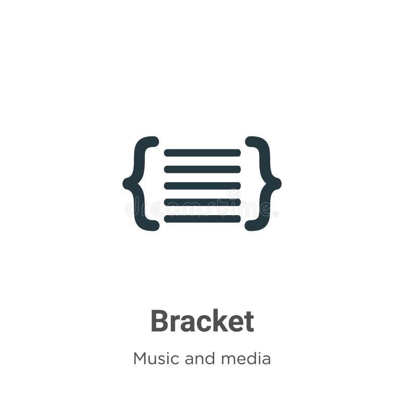 Bracket Vector Icon on White Background. Flat Vector Bracket Icon ...