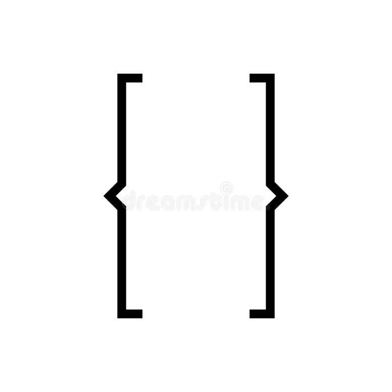 Bracket vector simple stock vector. Illustration of parenthesis - 125408635