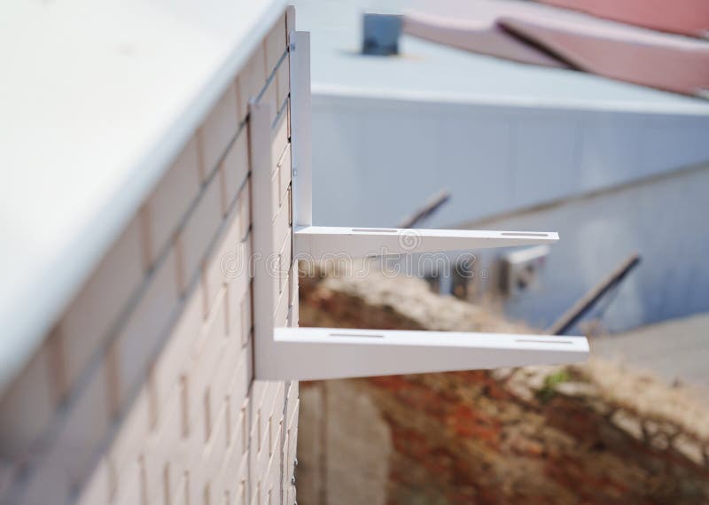 Bracket on the Wall for Attaching the Outdoor Unit of the Air ...