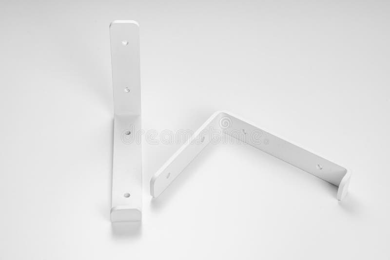 Bracket White Background Support Part Mounting Shelves Stock Photos ...