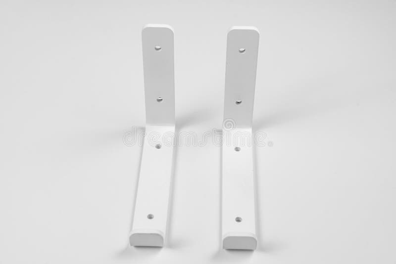 Bracket on a White Background. Support Part for Mounting Shelves. Stock ...