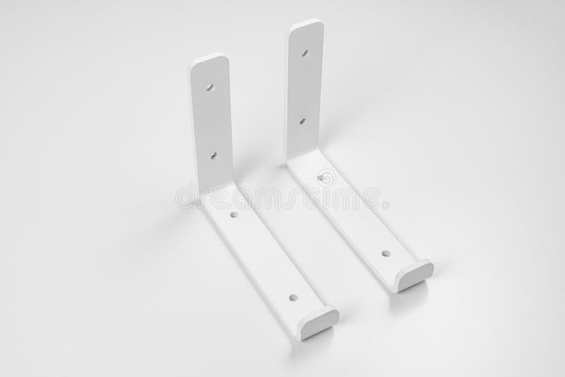 Bracket on a White Background. Support Part for Mounting Shelves. Stock ...
