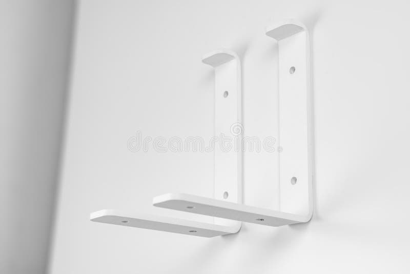 Bracket White Background Support Part Mounting Shelves Stock Photos ...