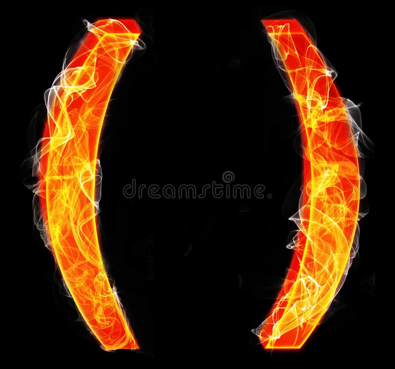The Brackets As Burning Punctuation Mark Stock Illustration ...