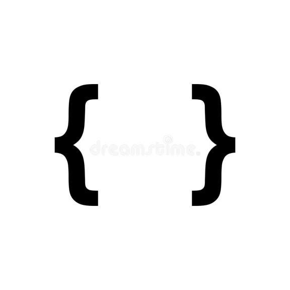 Brackets Icon Vector Template Illustration Design Stock Vector ...