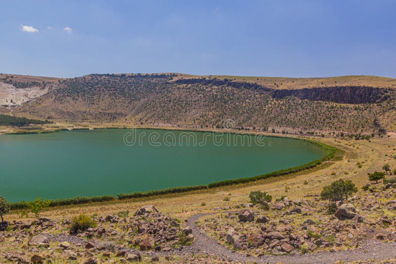 Brackish Lake Nar in Cappadocia, Turk Stock Photo - Image of brackish ...