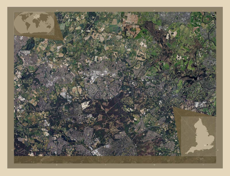 Bracknell Forest, England - Great Britain. High-res Satellite. M Stock ...