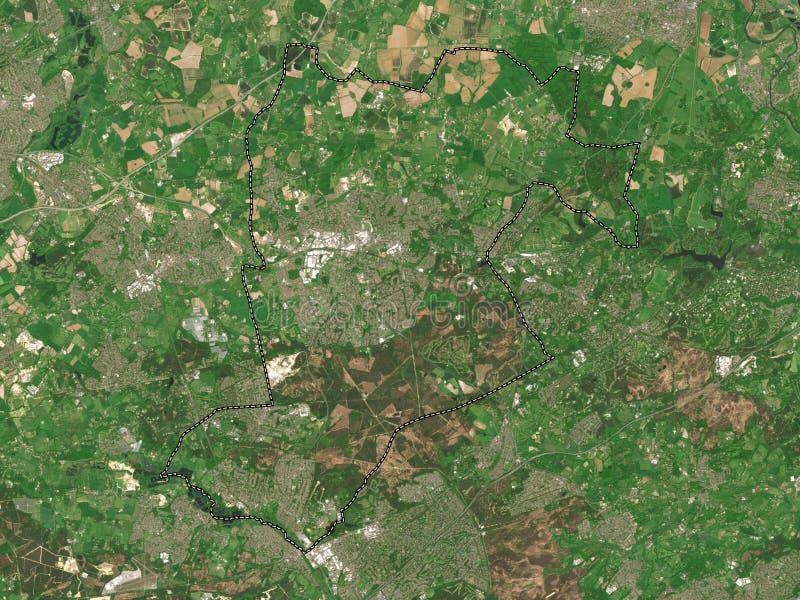 Bracknell Forest, England - Great Britain. Low-res Satellite. No Stock ...