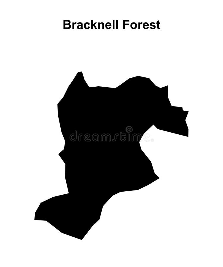 Bracknell Forest Outline Map Stock Vector - Illustration of outline, empty: 360361079