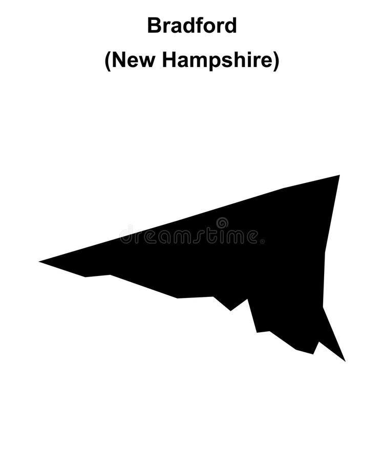 Bradford outline map stock vector. Illustration of hampshire - 387573707