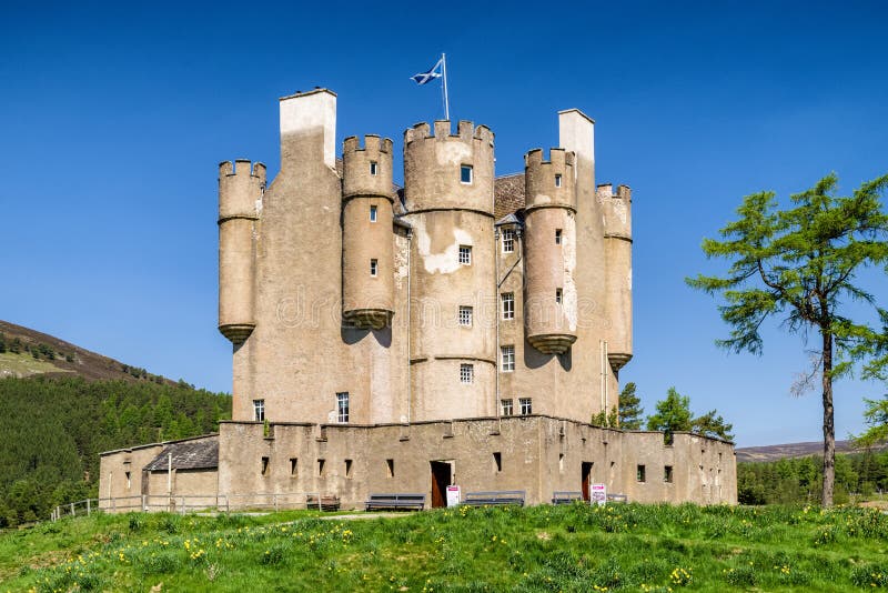 Braemar Castle Scotland Isolated on White Background Stock Photo ...