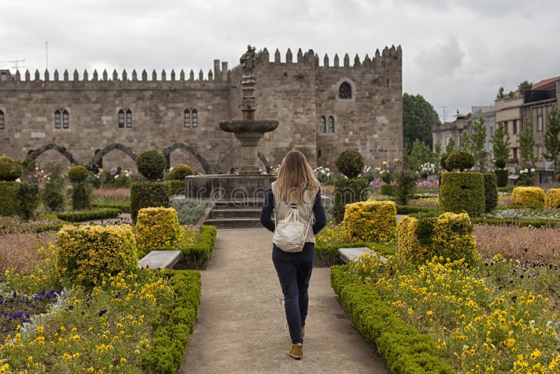 Braga, Centro Storico Portugal Fotografia Stock Editoriale - Immagine ...