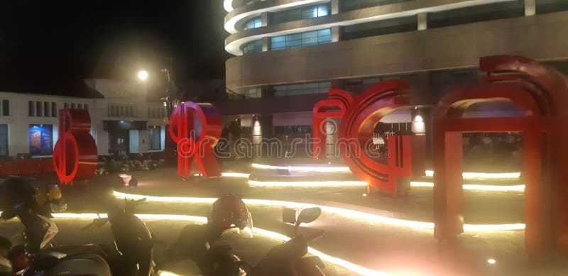 Braga in the Night, Bandung, West Java Editorial Stock Image - Image of ...