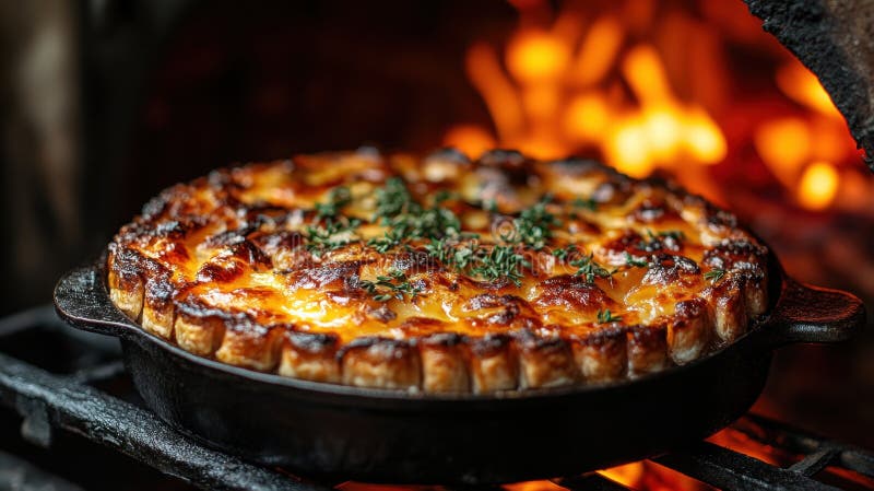 Braham Pie Day. Delicious Cheddar Cheese and Herb Quiche Baking in ...