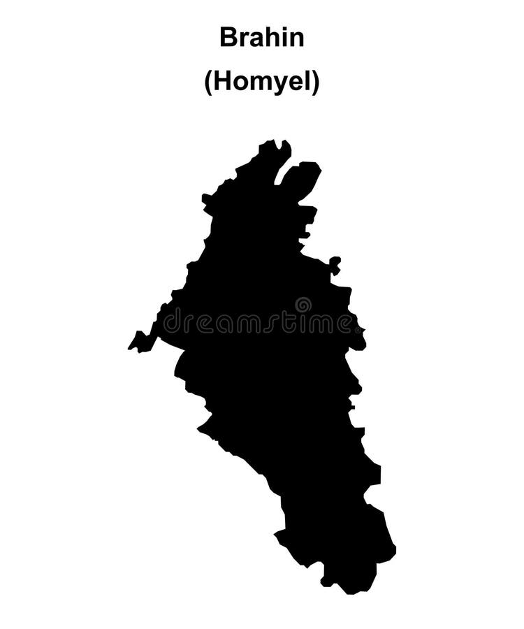 Brahin outline map stock illustration. Illustration of silhouette ...