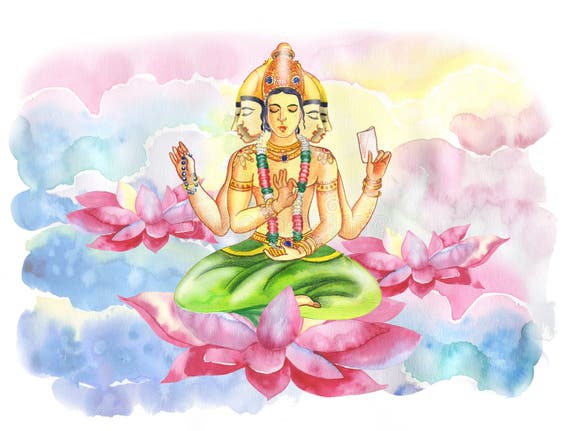 Brahma stock illustration. Illustration of religion, paper - 77914767