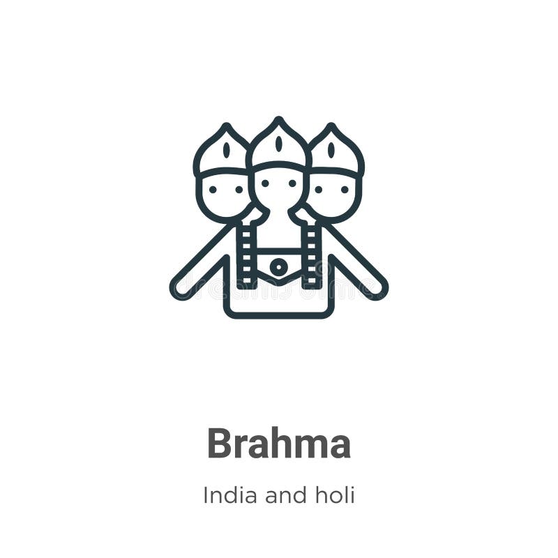 Brahma Outline Vector Icon. Thin Line Black Brahma Icon, Flat Vector ...