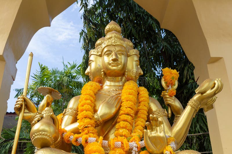 Brahma Statue Thai God Religion Stock Photo - Image of asia, meditation ...