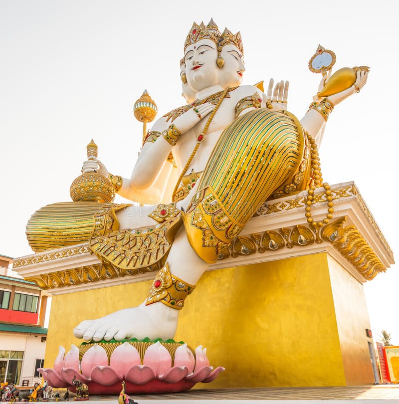 Brahma Status Load of Hindu. Stock Image - Image of decoration, lord ...