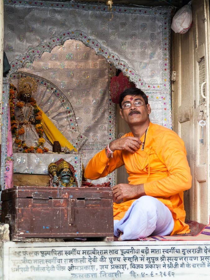 A brahmin in a shrine editorial stock photo. Image of culture - 48865268