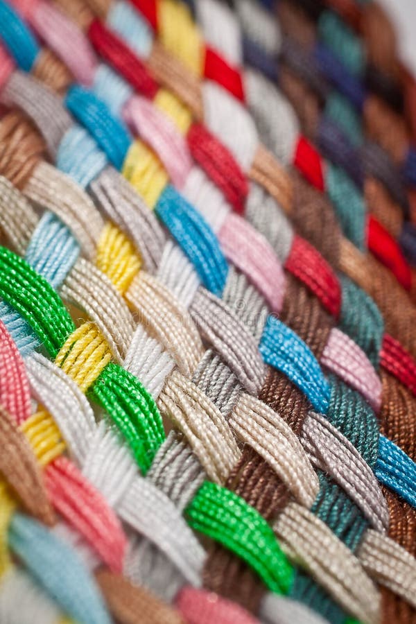 Braid of colourful threads stock photo. Image of handicraft - 19580172