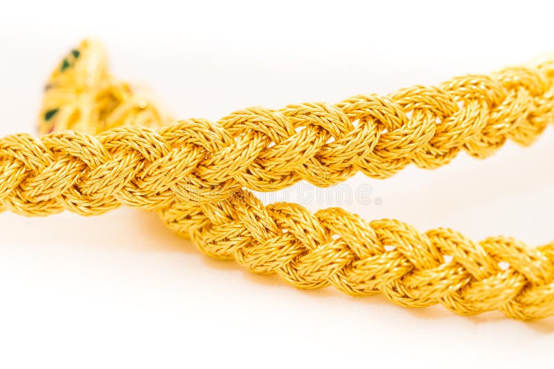 Braid gold bracelet stock photo. Image of curve, female - 37740218