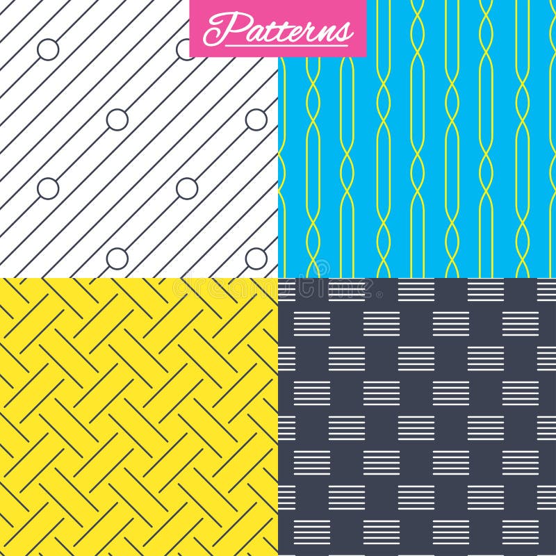Braid Weave, Diagonal Lines Seamless Textures. Stock Vector ...
