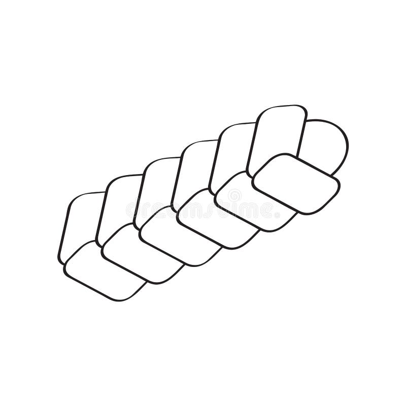 Isolated Braided Bread Icon Stock Vector - Illustration of design ...