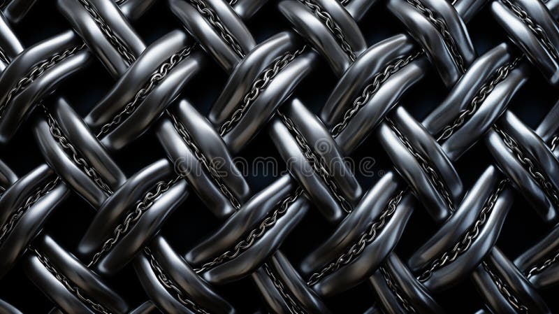 Braided Chains Silver Ai Generated Metal Pattern Stock Image - Image of ...