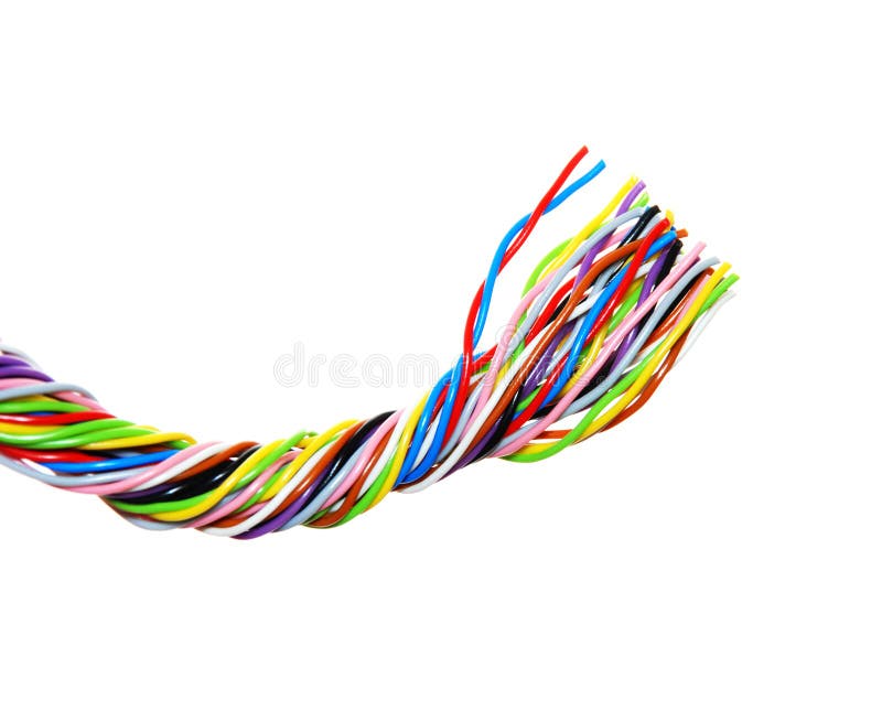 The Braided Color Computer Cable Stock Photo - Image of texture ...