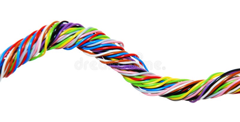 The Braided Color Computer Cable Stock Photo - Image of texture ...