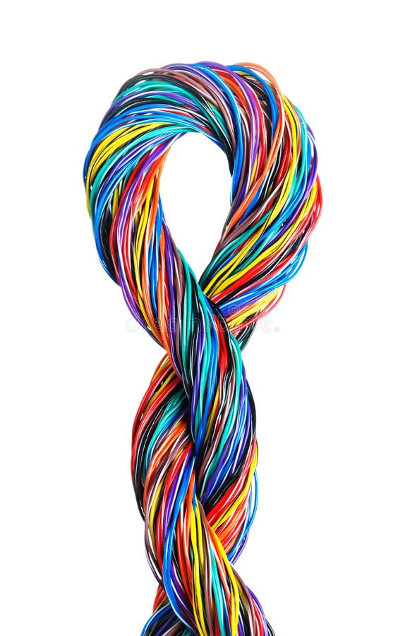 The Braided Color Computer Cable Stock Photo - Image of texture ...