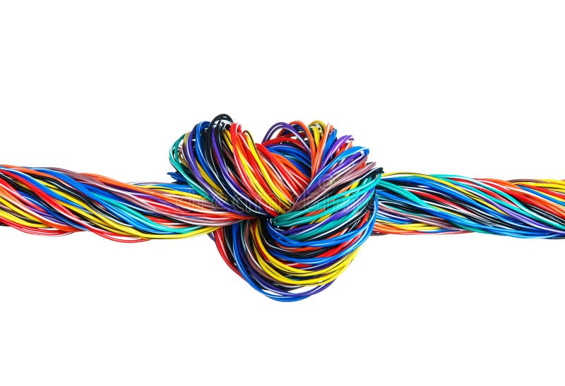 Blue Cable Bundles in Computer Global Network Stock Photo - Image of ...