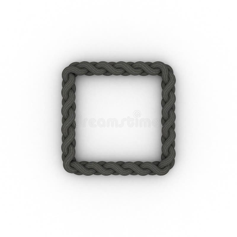 Braided Frame in Abstract Form. Isolated on White Background. Stock ...