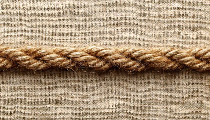 Braided Jute Rope Texture on Burlap Canvas, Rustic Cord for Nautical ...