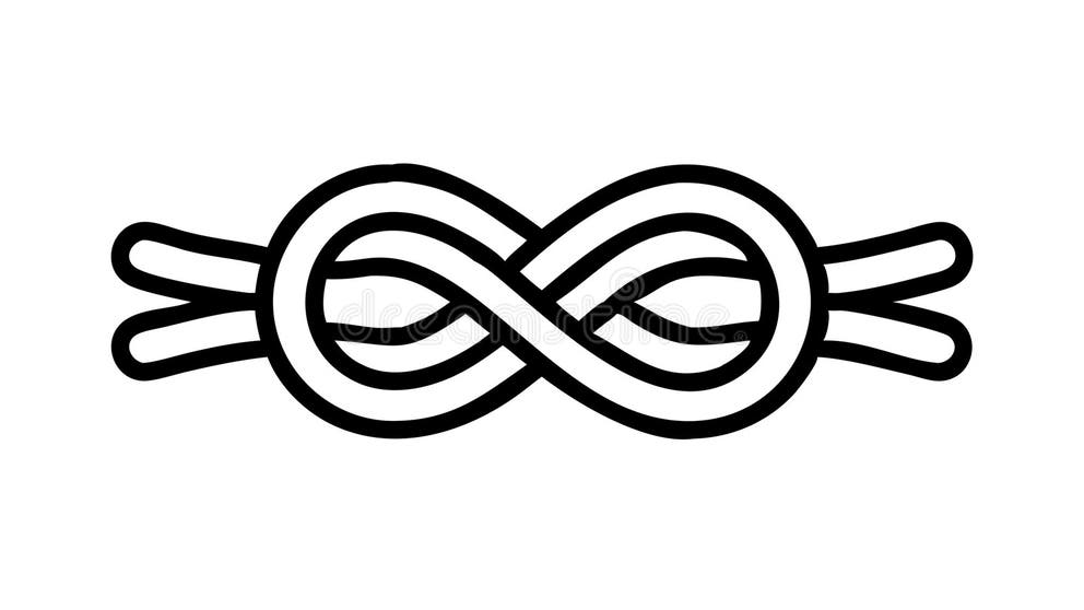 Braided Knot Outline Simple Vector Icon, Vector Design Generative AI ...