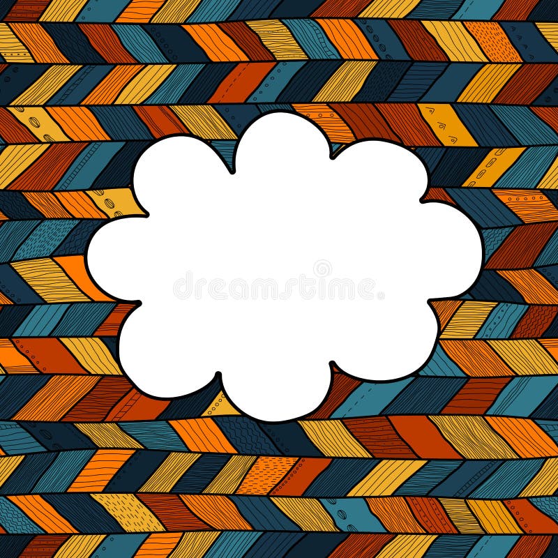 Braided Pattern, Cloud Style Frame Illustration Stock Illustration ...
