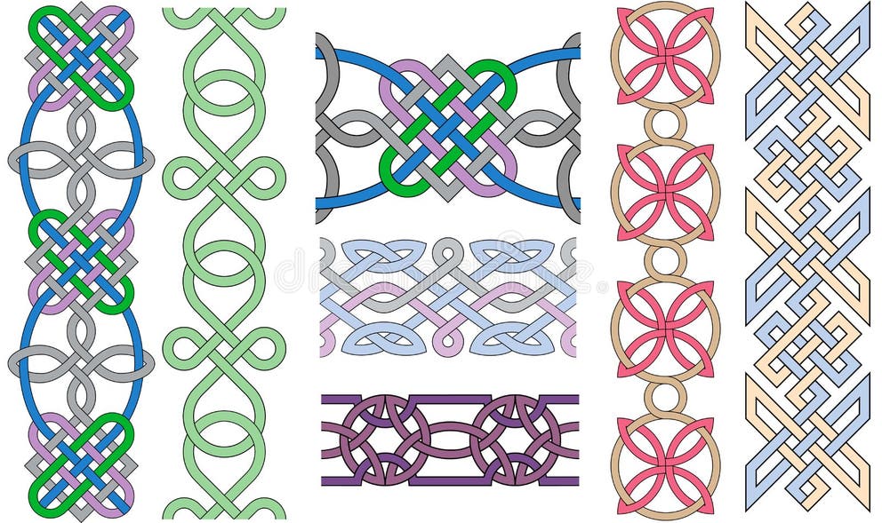 Braided patterns stock vector. Illustration of celtic - 14742193