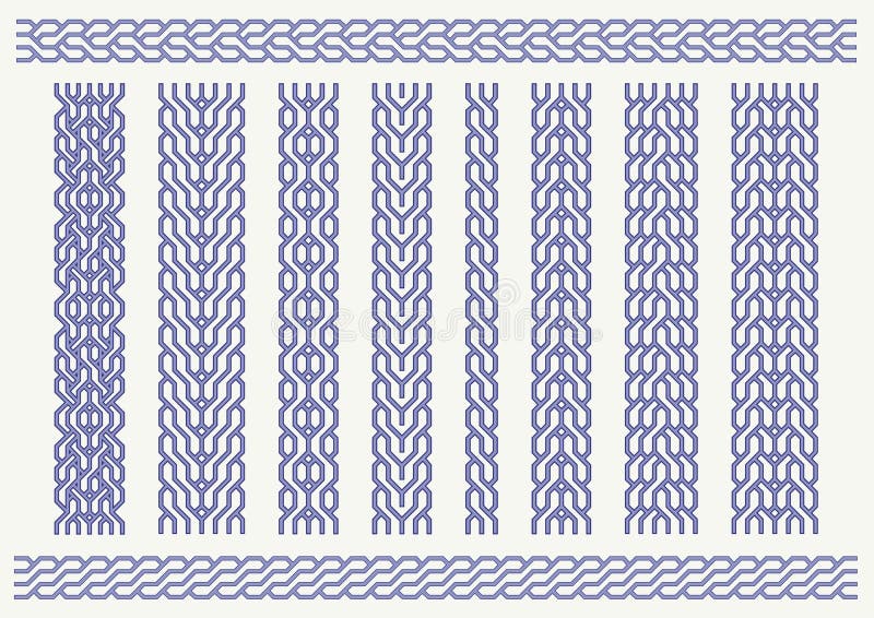 Braided patterns_set stock vector. Illustration of decor - 21723695