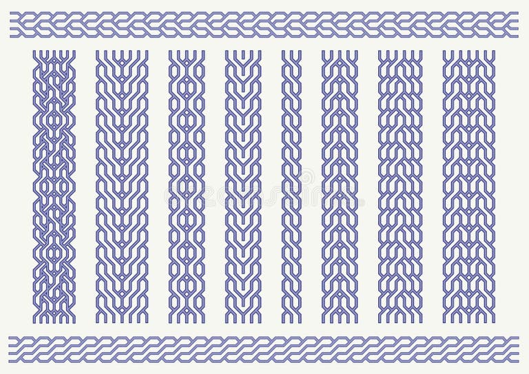 Braided patterns_set stock vector. Illustration of decor - 21723695