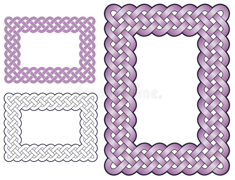 Braided rectangular border stock vector. Illustration of frame - 29582565