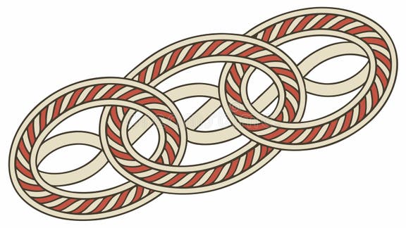 Braided Rings Pattern, Interconnected Element Vector Design, Vector ...