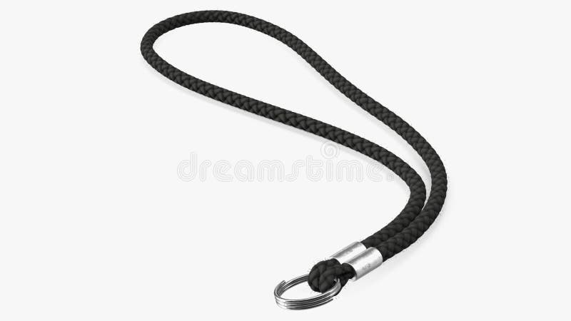 Braided Rope Keychain with Metal Ring Attachment Stock Image - Image of ...