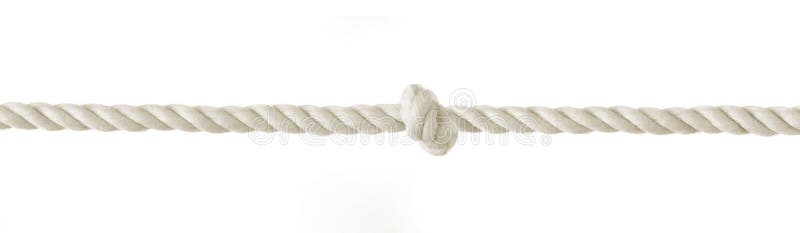 Braided Rope and Knot in the Middle Stock Image - Image of chord ...