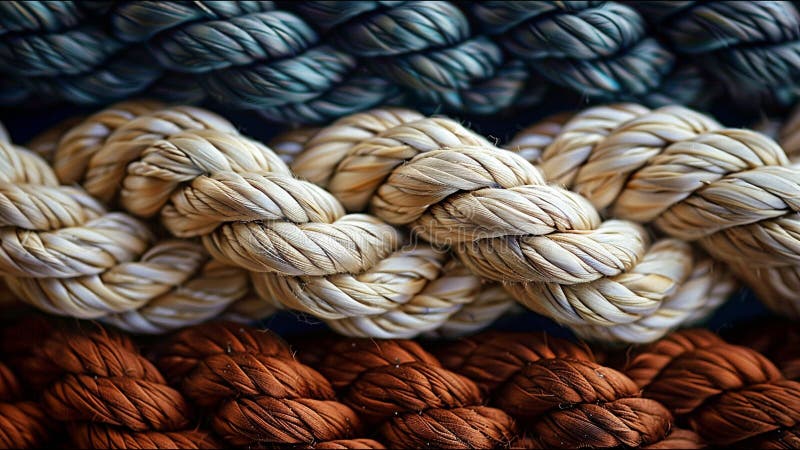 Braided Rope Multi Colored Braids Teamwork Unity Diversity Stock ...