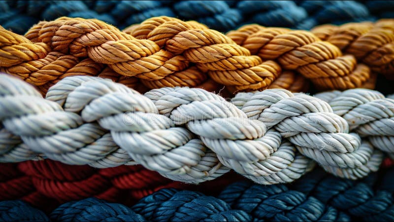 Braided Rope Multi Colored Braids Teamwork Unity Diversity Stock ...