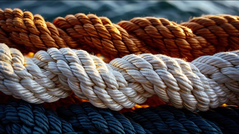 Braided Rope Multi Colored Braids Teamwork Unity Diversity Stock ...