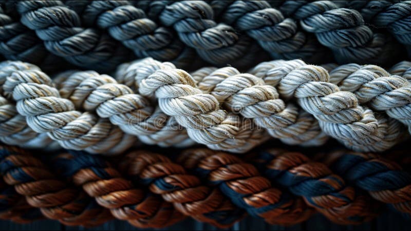 Braided Rope Multi Colored Braids Teamwork Unity Diversity Stock ...