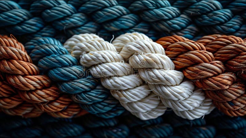 Braided Rope Multi Colored Braids Teamwork Unity Diversity Stock ...